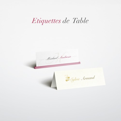 Etiquettes de Table - Mariage à votre image